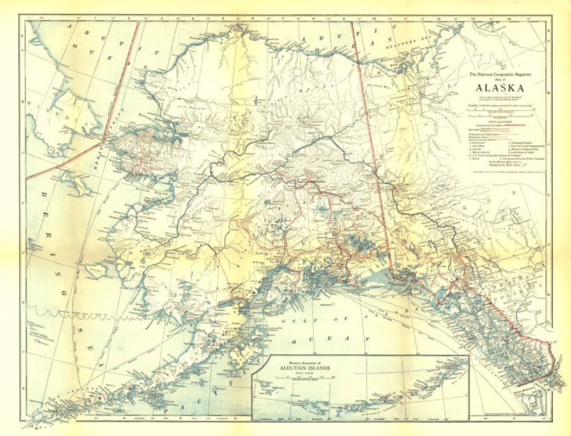Alaska 1918 Map by National Geographic | Avenza Maps