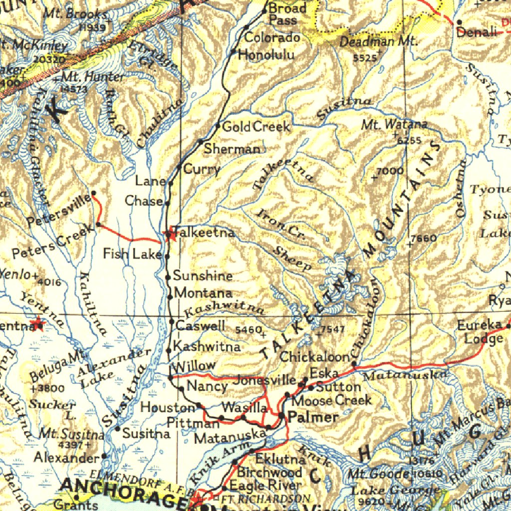 Alaska 1956 Map by National Geographic | Avenza Maps