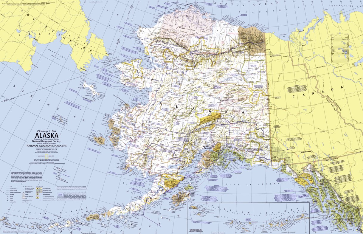 Alaska 1975 Map by National Geographic | Avenza Maps