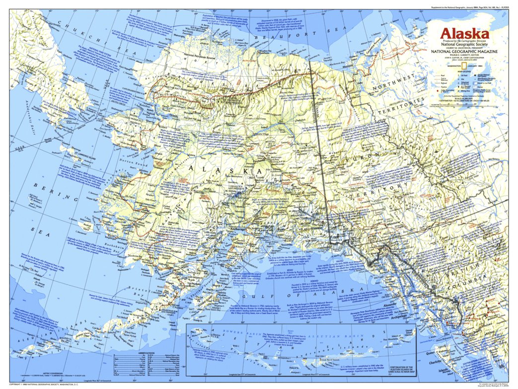 Alaska Map 1984 by National Geographic | Avenza Maps