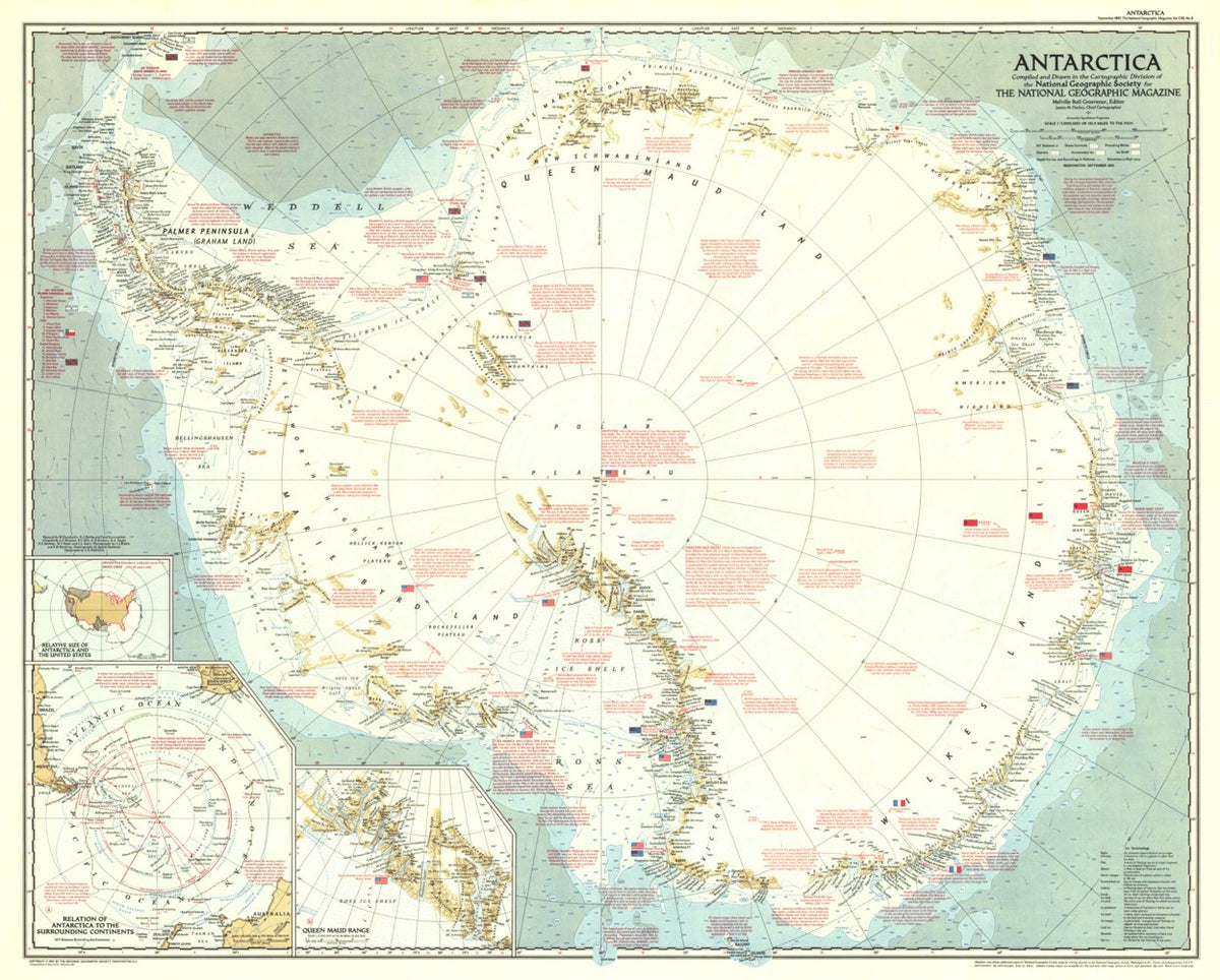 Antarctica 1957 Map by National Geographic | Avenza Maps