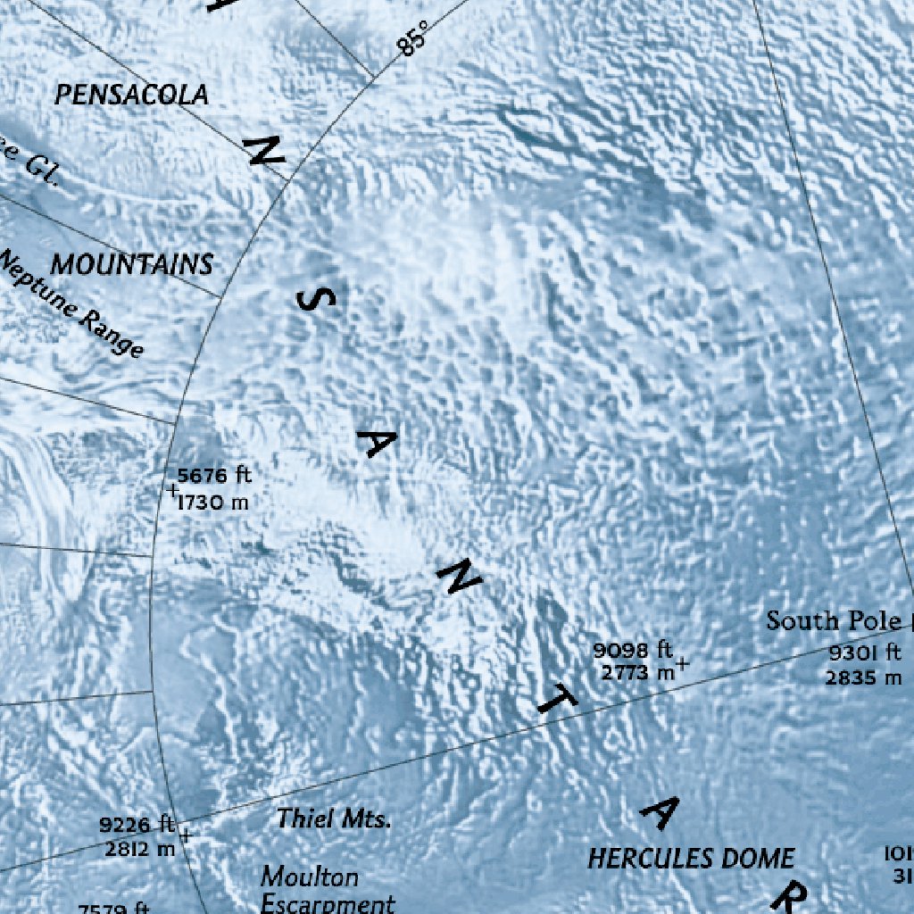 Antarctica Satellite Map by National Geographic | Avenza Maps
