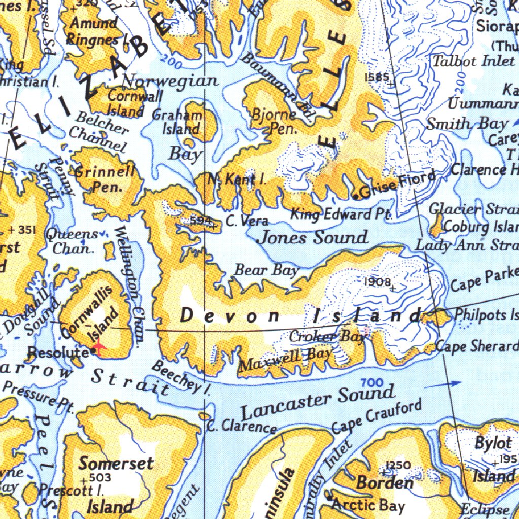 Arctic Ocean 1983 Map by National Geographic | Avenza Maps