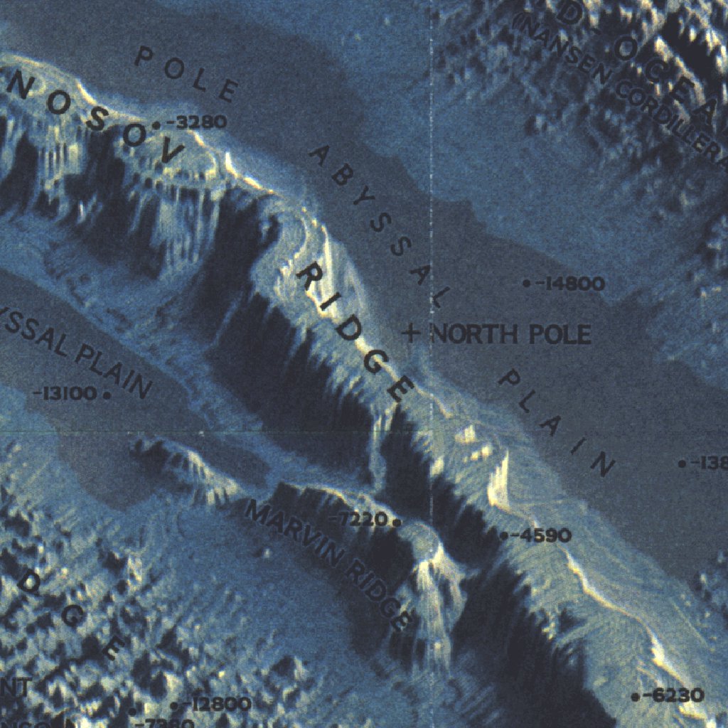 Arctic Ocean Floor 1971 Map by National Geographic | Avenza Maps