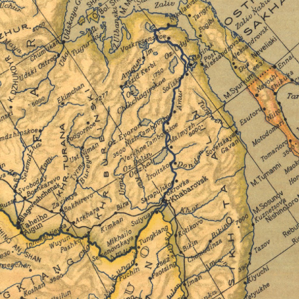 Asia 1933 Map by National Geographic | Avenza Maps