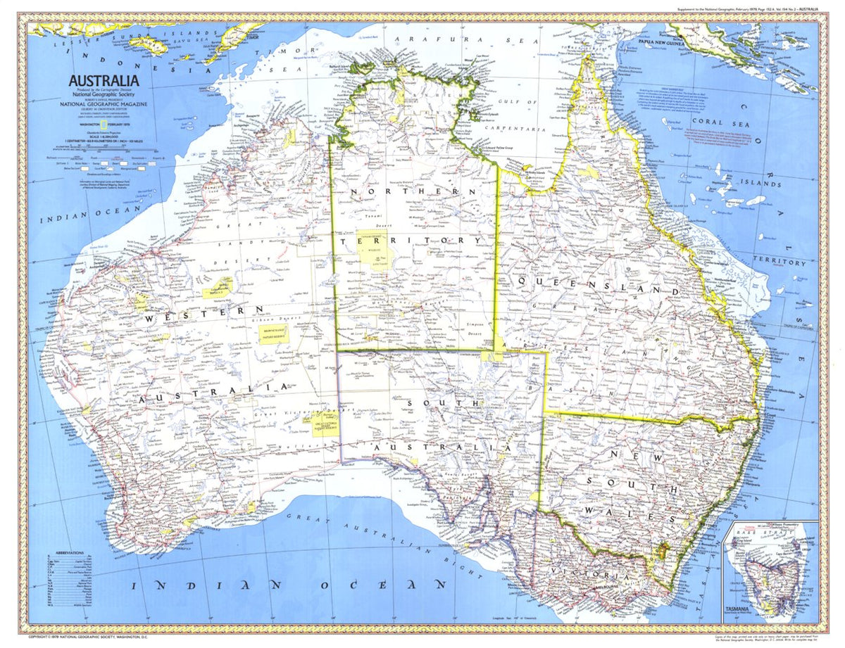 Australia 1979 Map by National Geographic | Avenza Maps