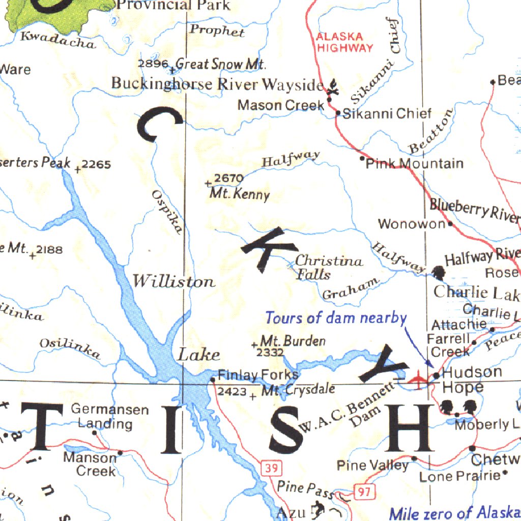 British Columbia, Alberta & The Yukon Territory Map by National ...
