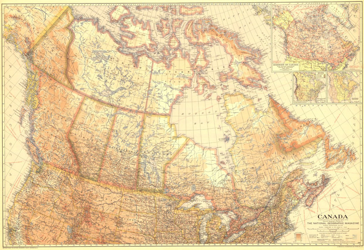 Canada 1936 Map by National Geographic | Avenza Maps