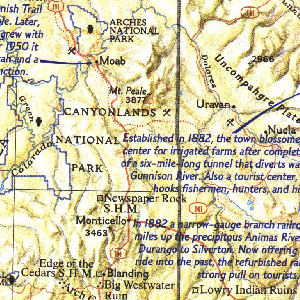 Central Rockies 1984 Side 1 Map by National Geographic | Avenza Maps