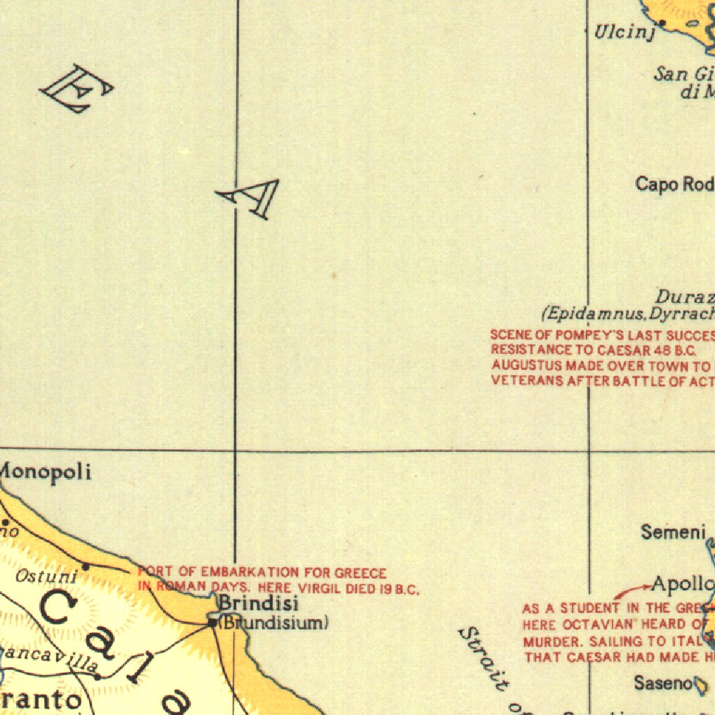 Classical Lands Of The Mediterranean 1940 Map by National Geographic ...