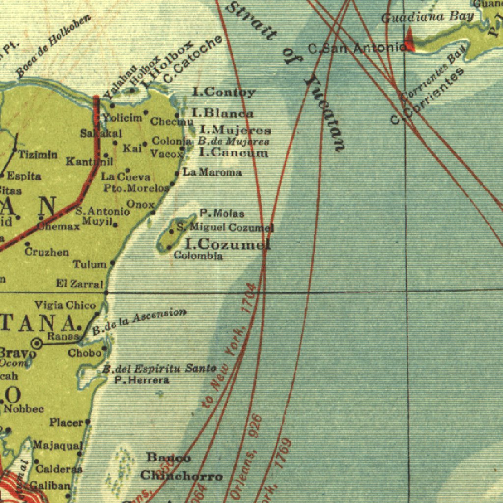 Countries Of The Caribbean 1922 Map by National Geographic | Avenza Maps