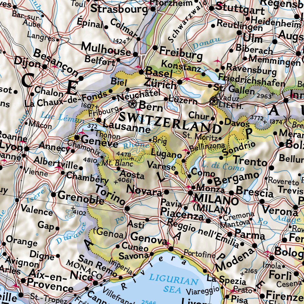 Countries of the Mediterranean Classic Map by National Geographic ...