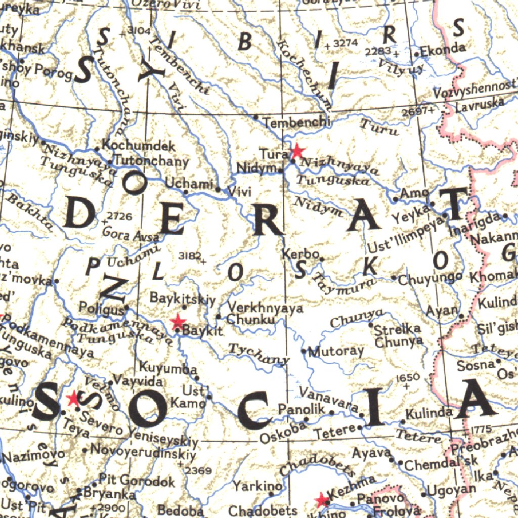 Eastern Soviet Union 1967 Map by National Geographic | Avenza Maps
