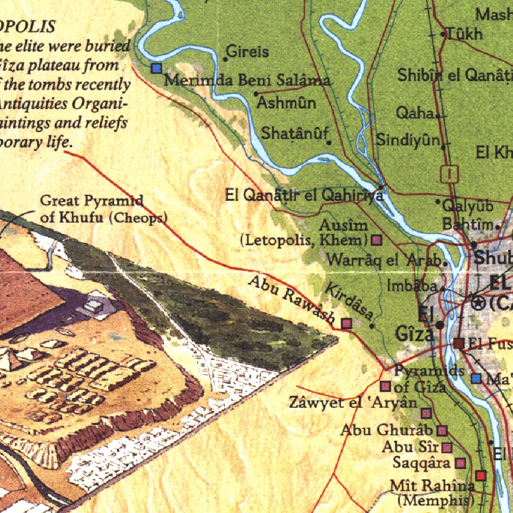 Egypts Nile Valley North 1995 Map by National Geographic | Avenza Maps