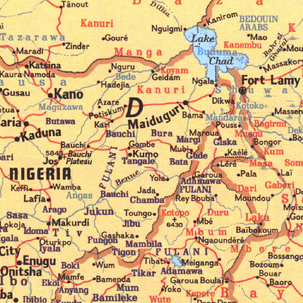 Ethnolinguistic Map Of The Peoples Of Africa Map 1971 by National ...