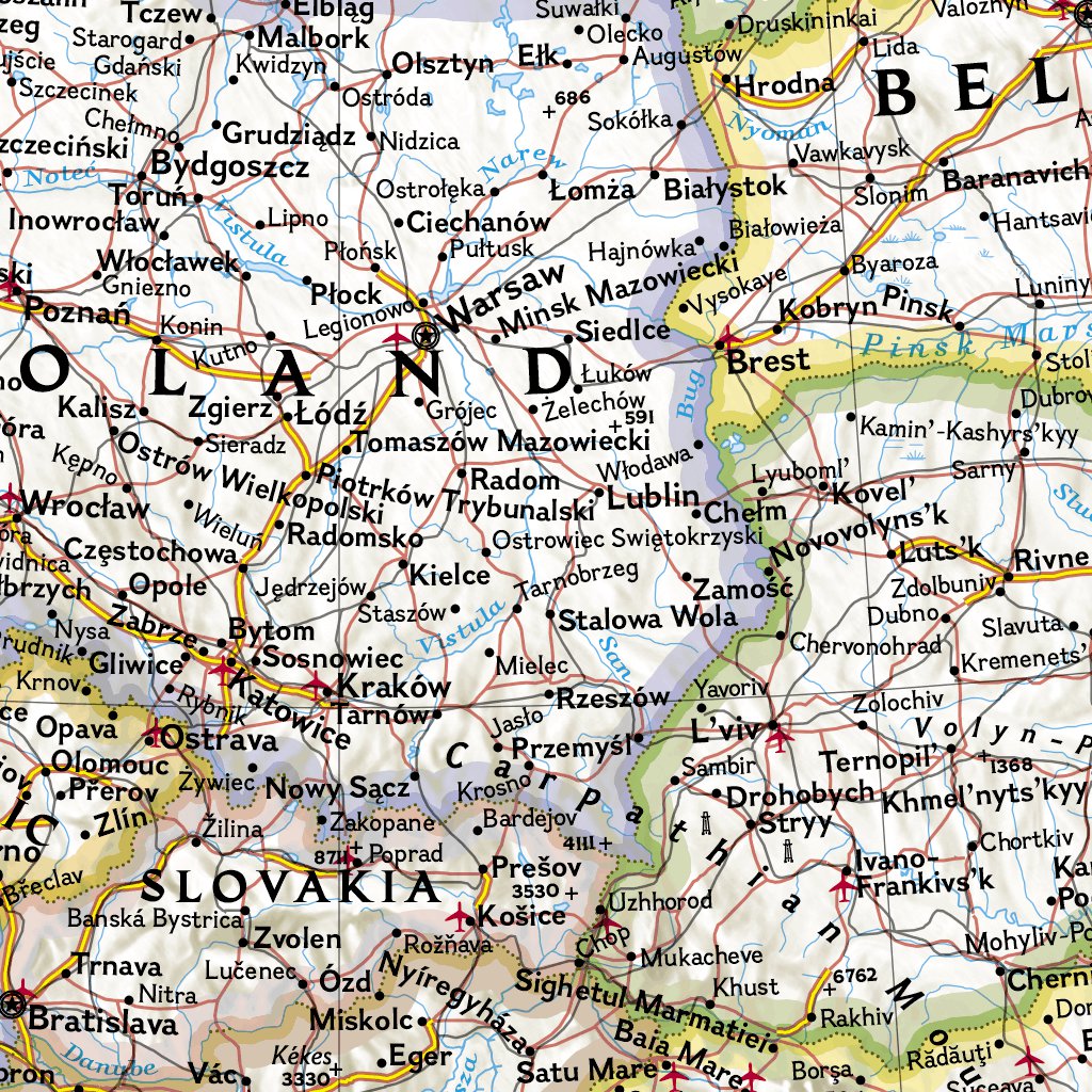 Europe Classic Map by National Geographic | Avenza Maps