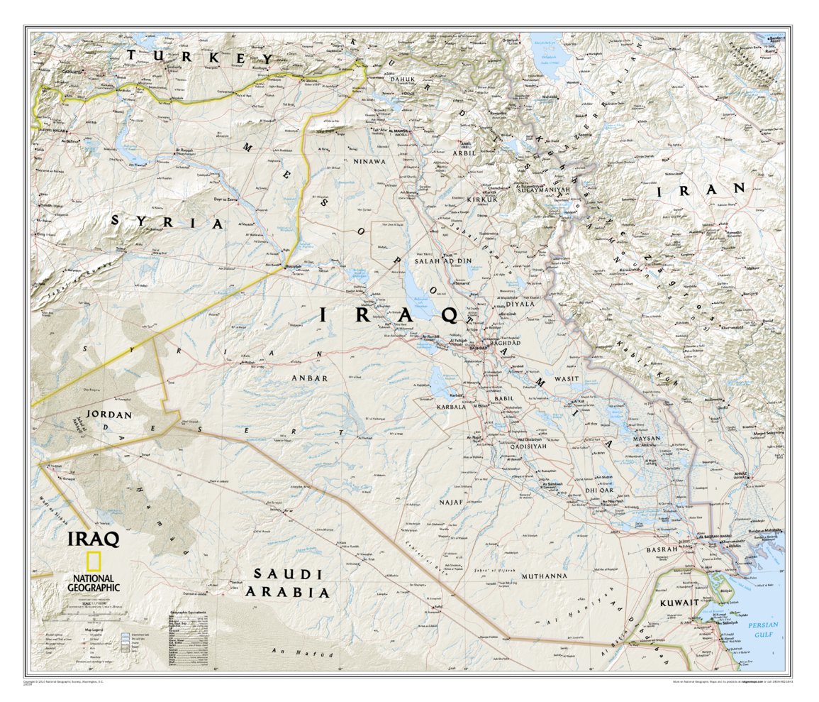 Iraq Classic Map by National Geographic | Avenza Maps