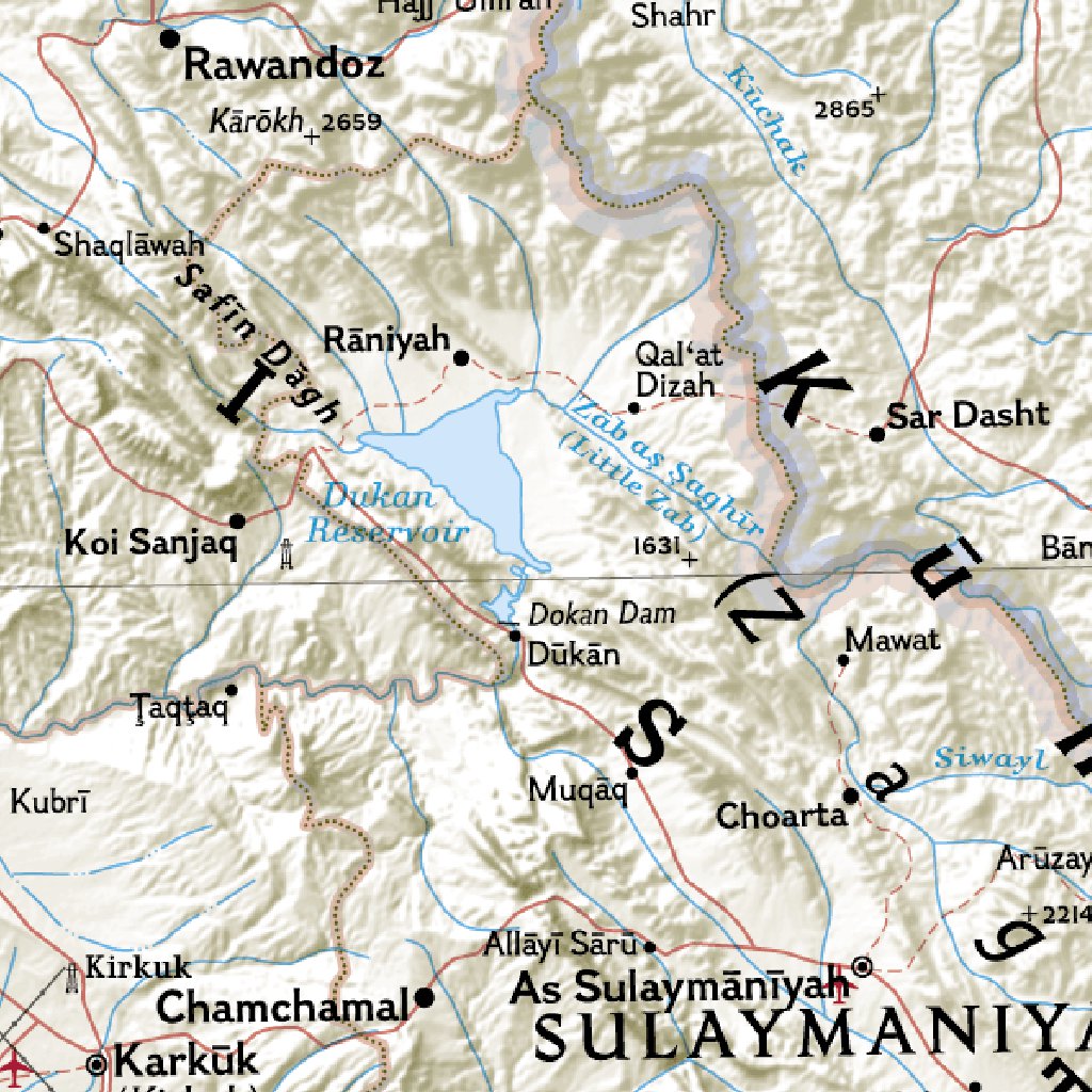 Iraq Classic Map by National Geographic | Avenza Maps