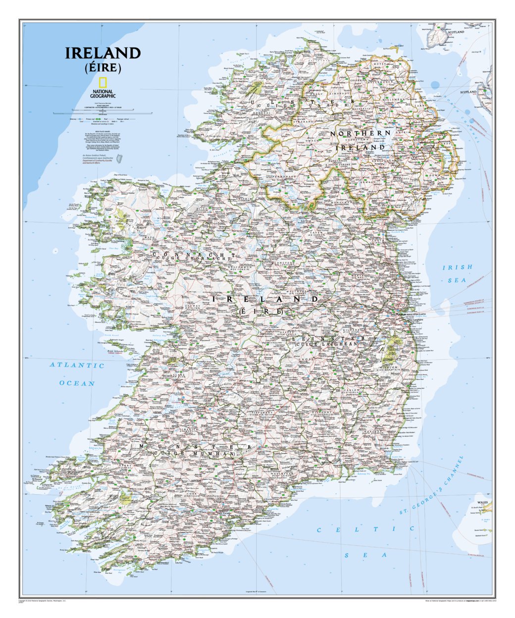 Ireland Classic Map by National Geographic | Avenza Maps