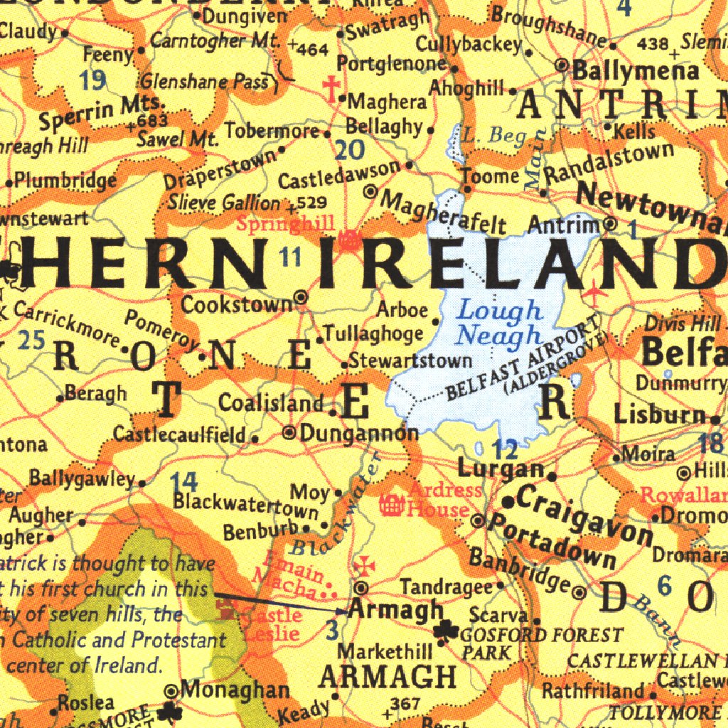 Ireland & Northern Ireland Visitors Guide 1981 Map by National ...