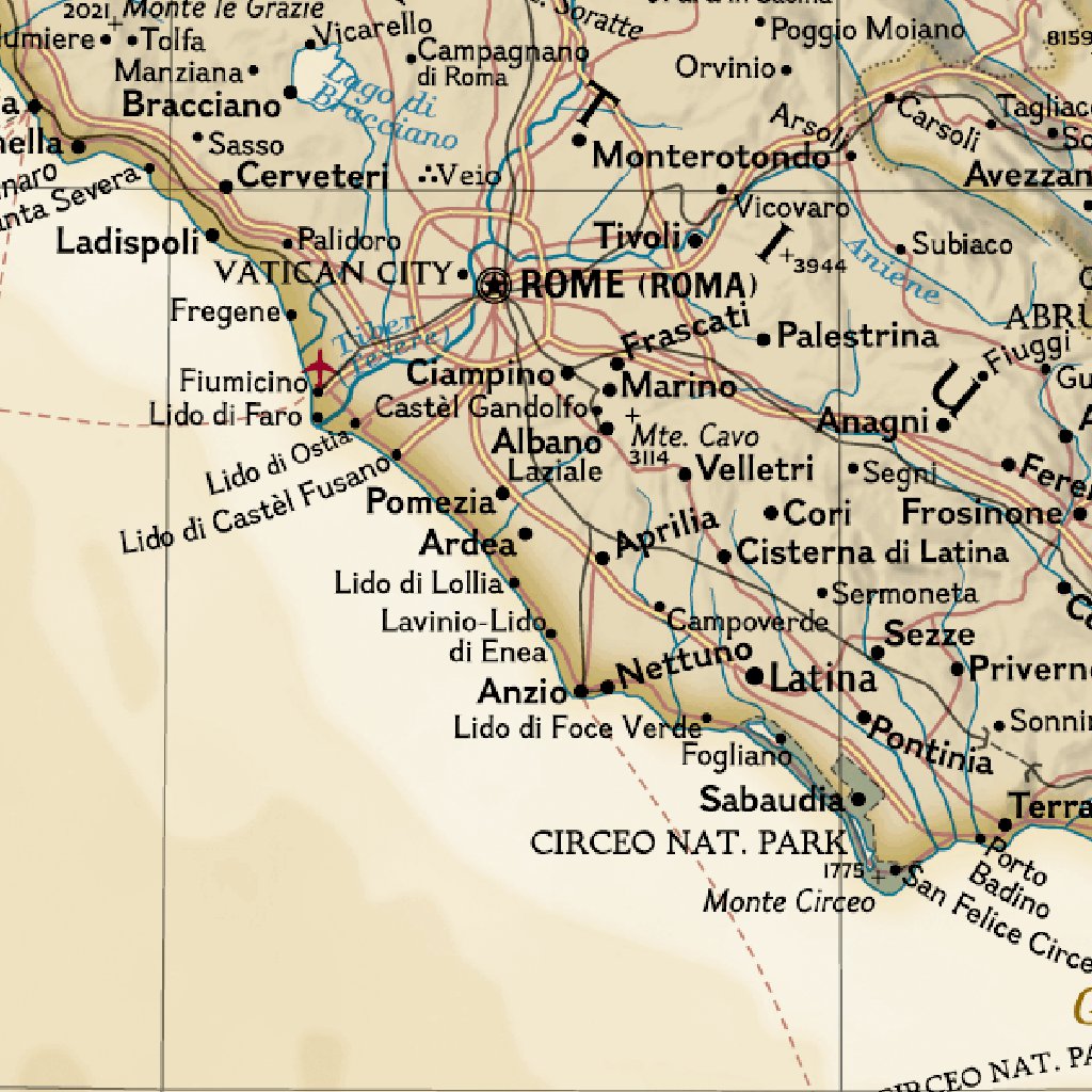 Italy Executive Map by National Geographic | Avenza Maps