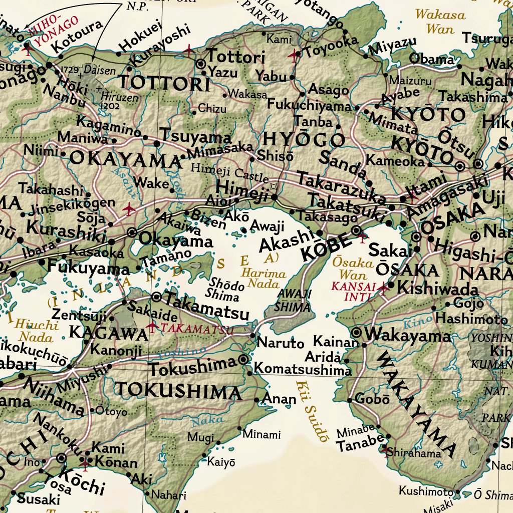 Japan Executive Map by National Geographic | Avenza Maps