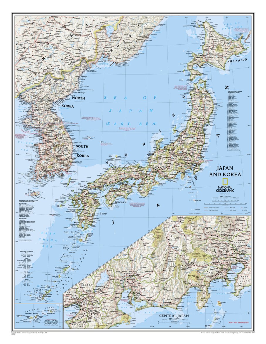 Japan & Korea Map by National Geographic | Avenza Maps