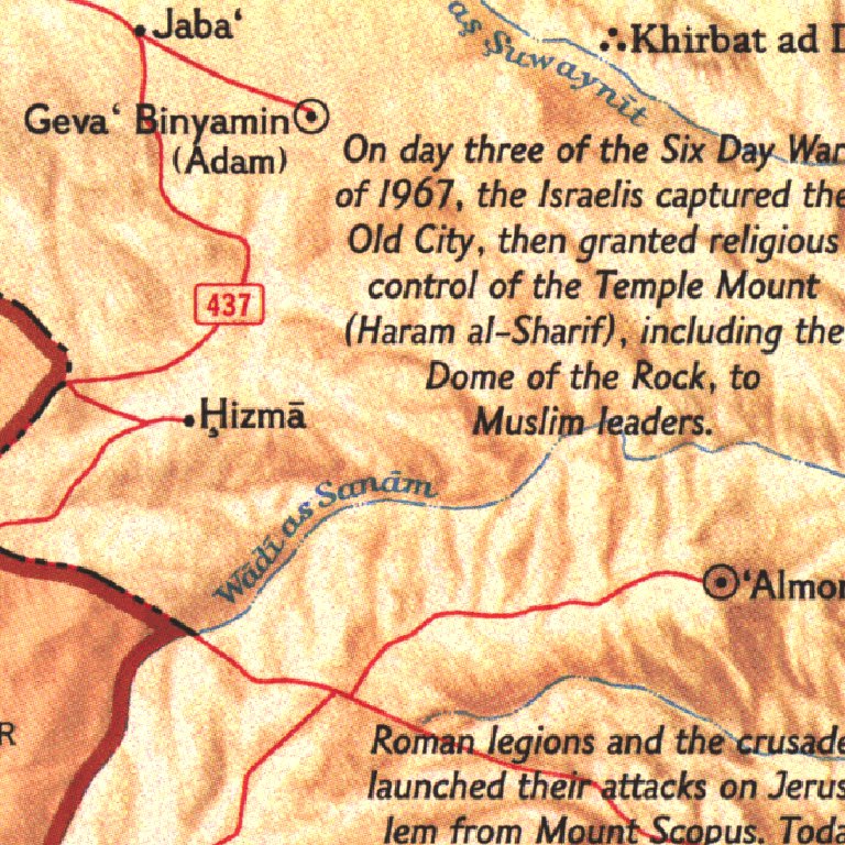 Jerusalem 1996 Map by National Geographic | Avenza Maps