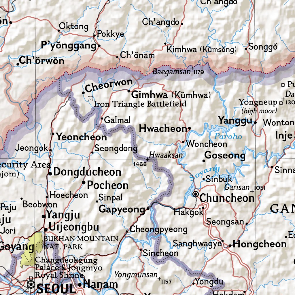 Korean Peninsula Classic Map by National Geographic | Avenza Maps