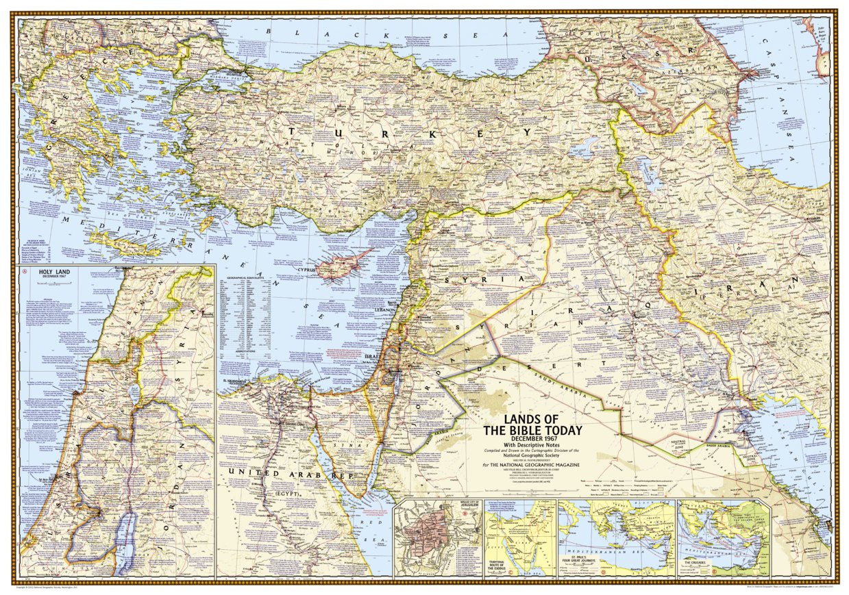 Lands of the Bible Map by National Geographic | Avenza Maps