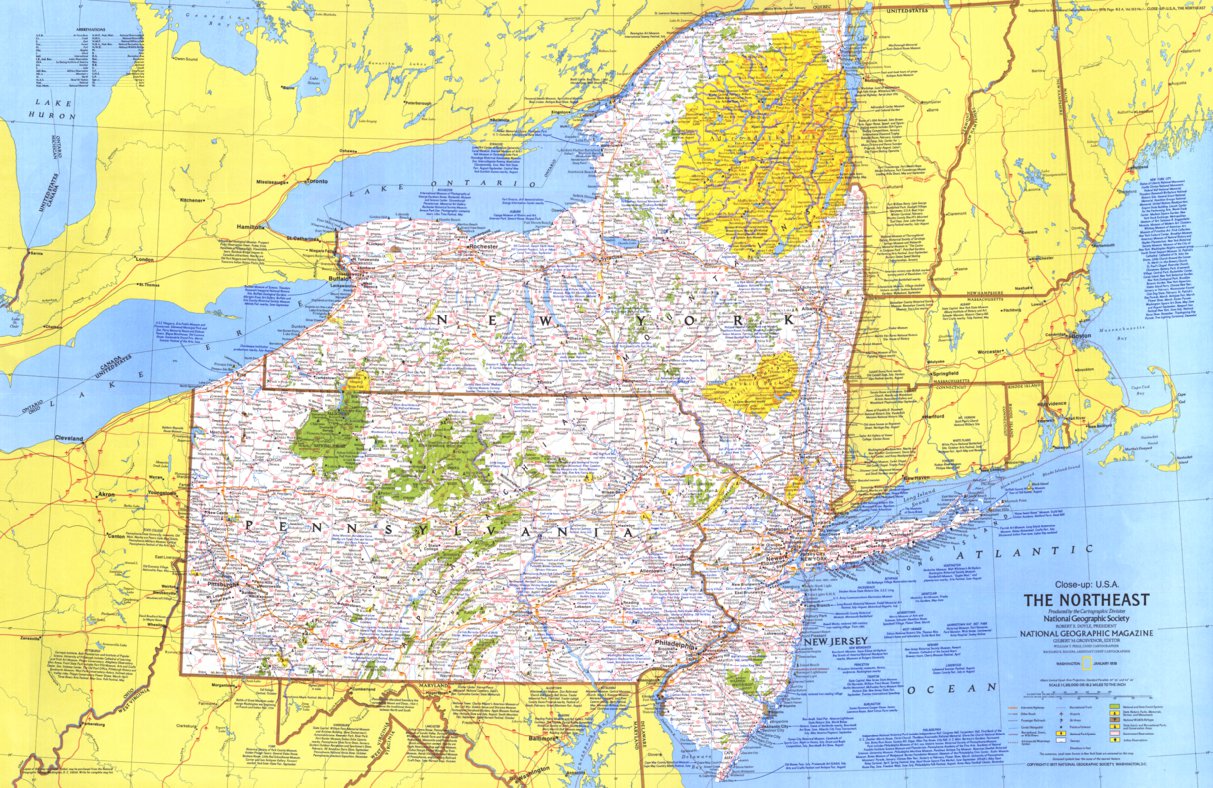 Northeast 1978 Map by National Geographic | Avenza Maps