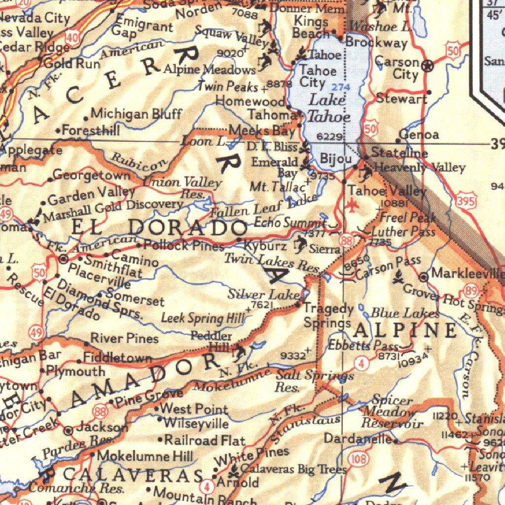 Northern California 1966 Map by National Geographic | Avenza Maps