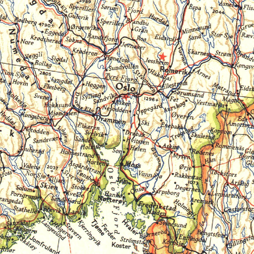 Northern Europe 1954 Map by National Geographic | Avenza Maps
