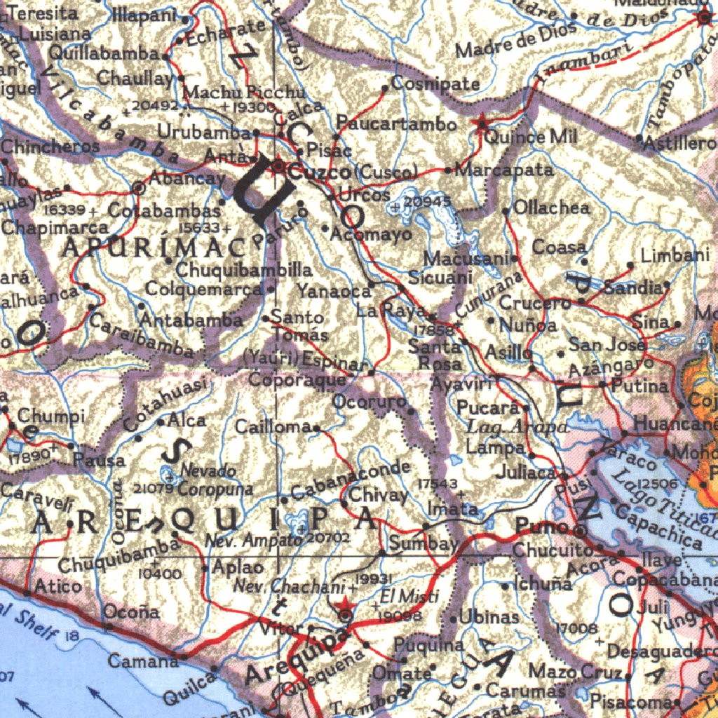 Northwestern South America 1964 Map by National Geographic | Avenza Maps
