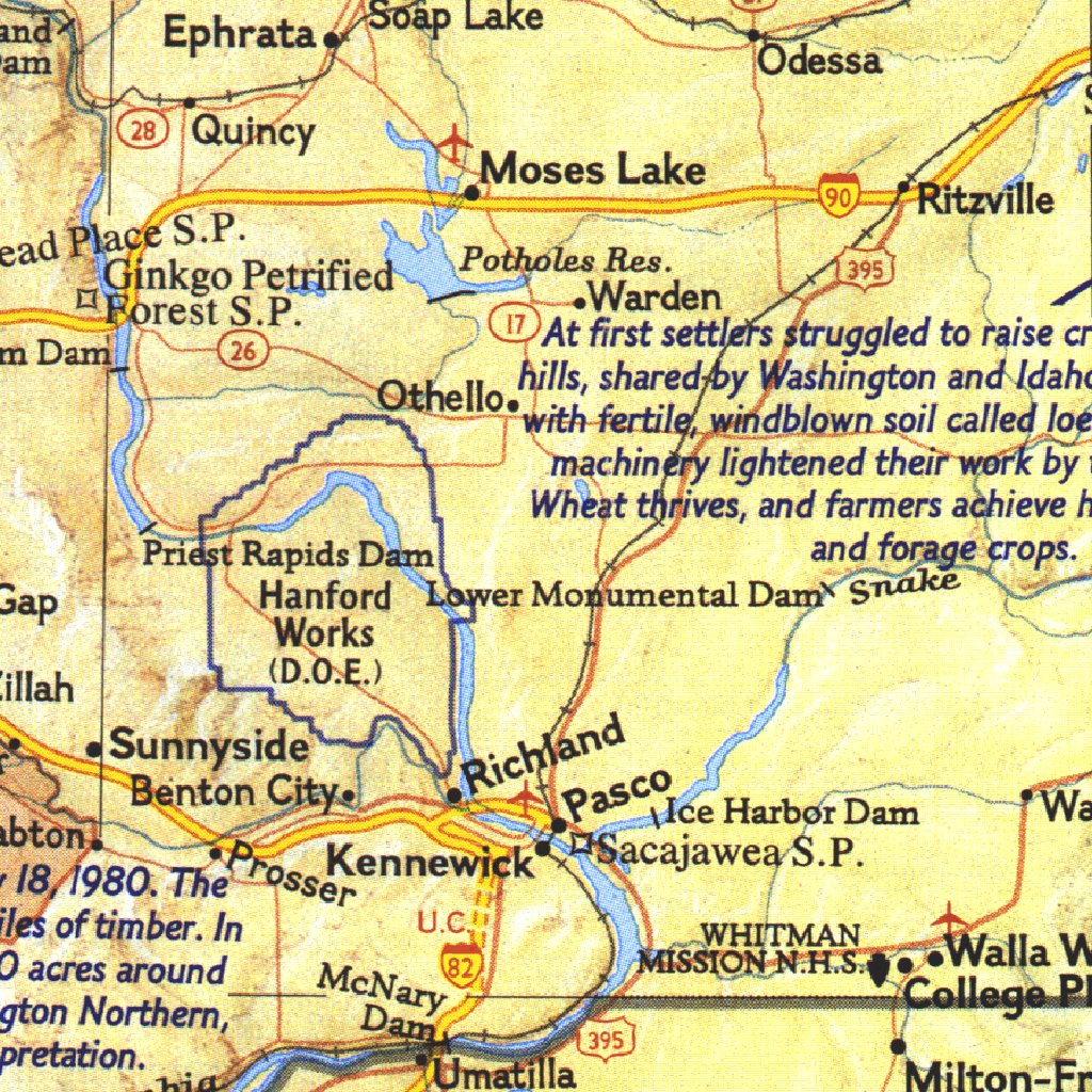 Pacific Northwest 1986 Map by National Geographic | Avenza Maps