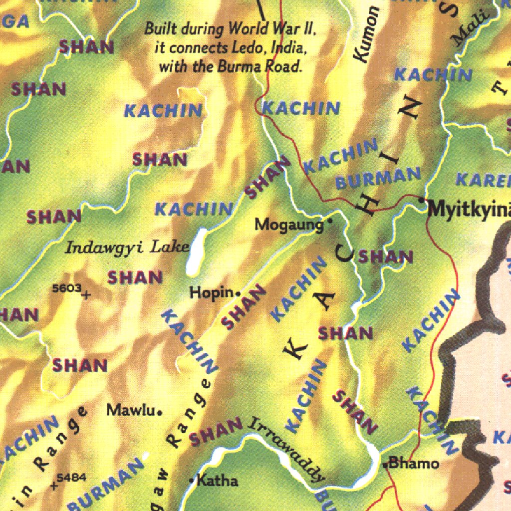 Peoples Of Mainland Southeast Asia 1971 Map by National Geographic ...