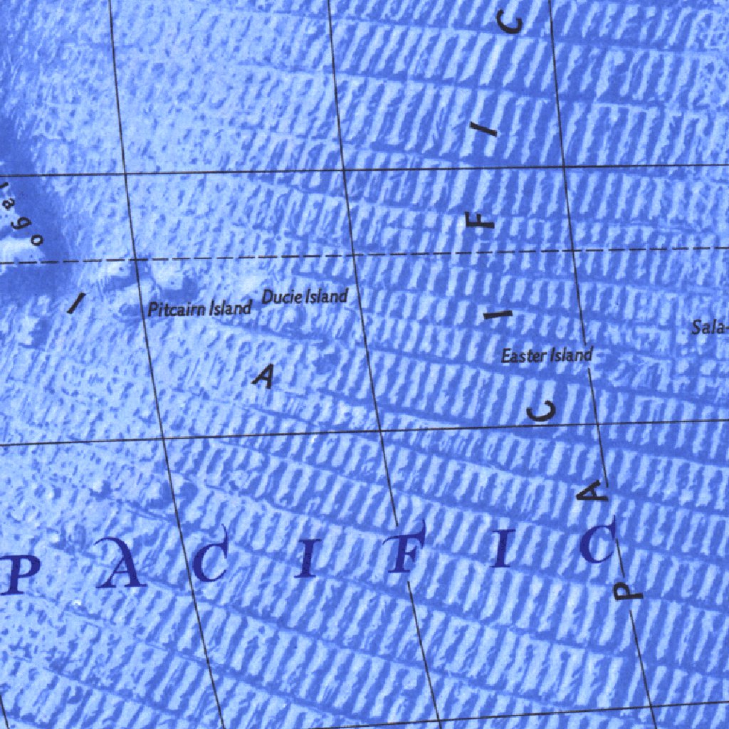 Physical World 1975 Map by National Geographic | Avenza Maps