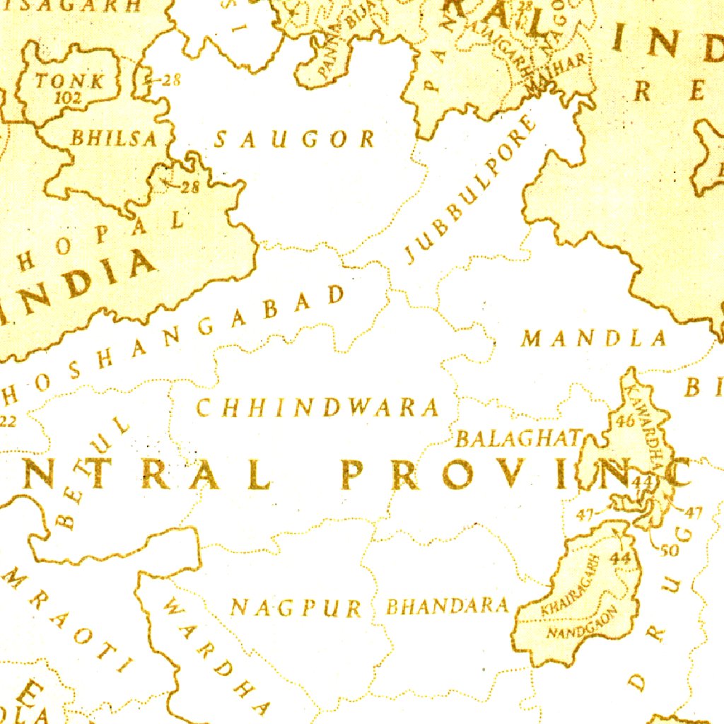 Political Subdivisions Of India Map 1946 by National Geographic ...