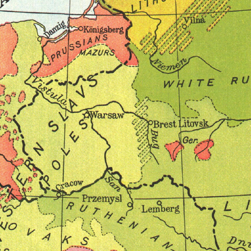 Races Of Europe 1918 Map by National Geographic | Avenza Maps