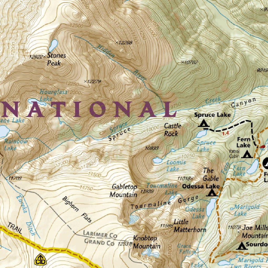 Rocky Mountain National Park Map by National Geographic | Avenza Maps