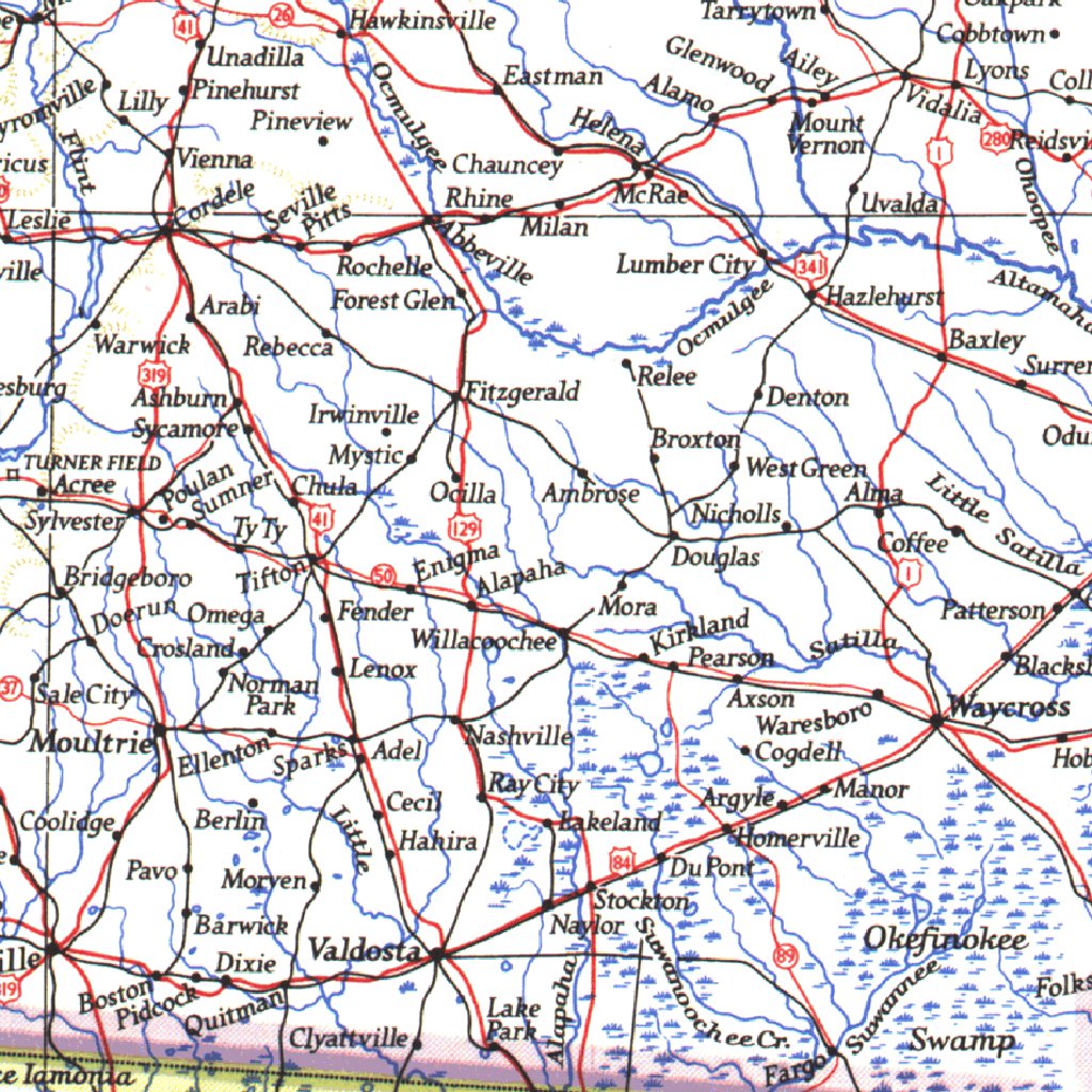 Southeastern United States 1947 Map by National Geographic | Avenza Maps