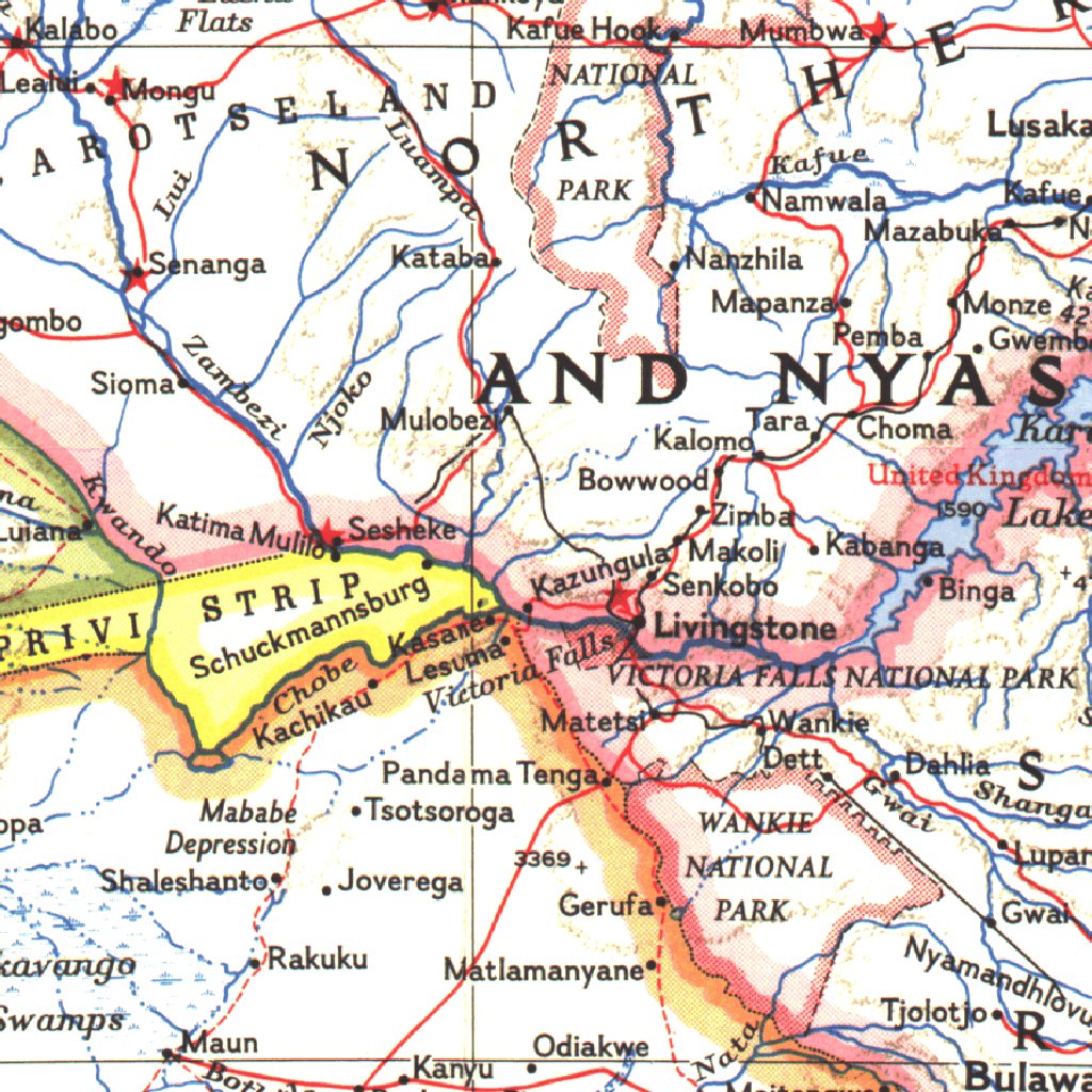 Southern Africa Map 1962 by National Geographic | Avenza Maps