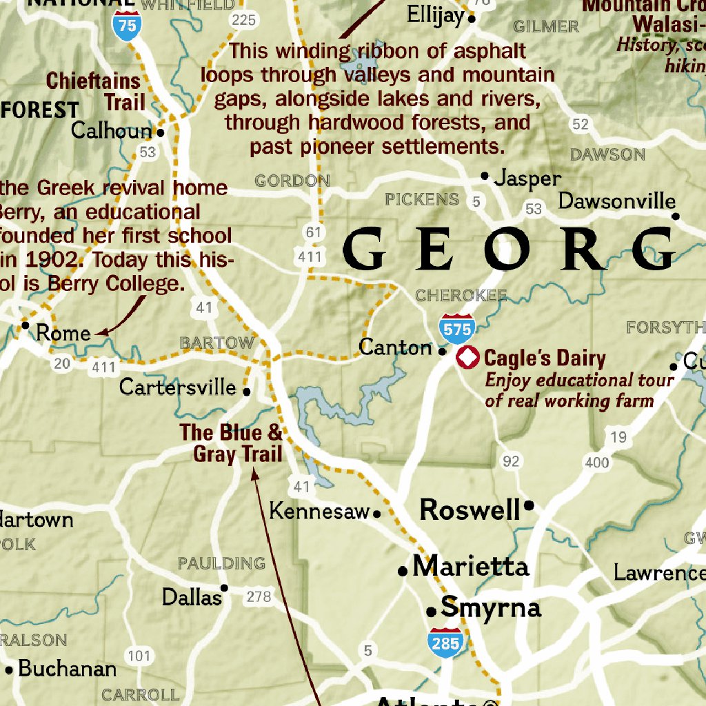 Southern Appalachia Geotourism Map by National Geographic | Avenza Maps