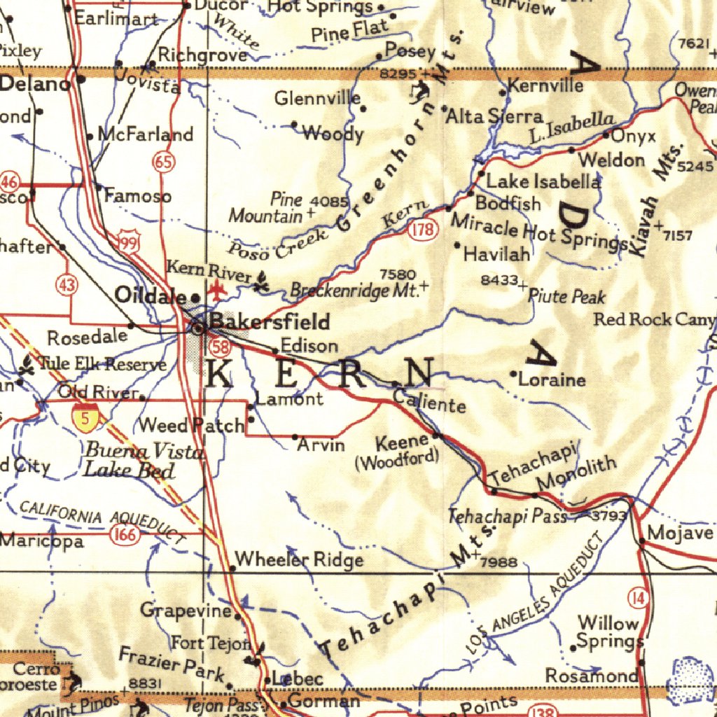 Map of southern california