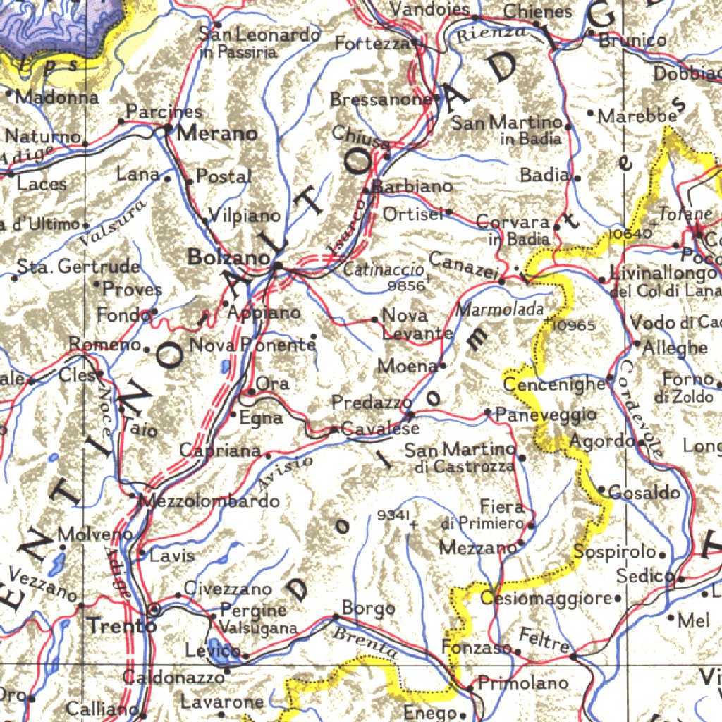 Switzerland, Austria, & Northern Italy 1965 Map by National Geographic ...