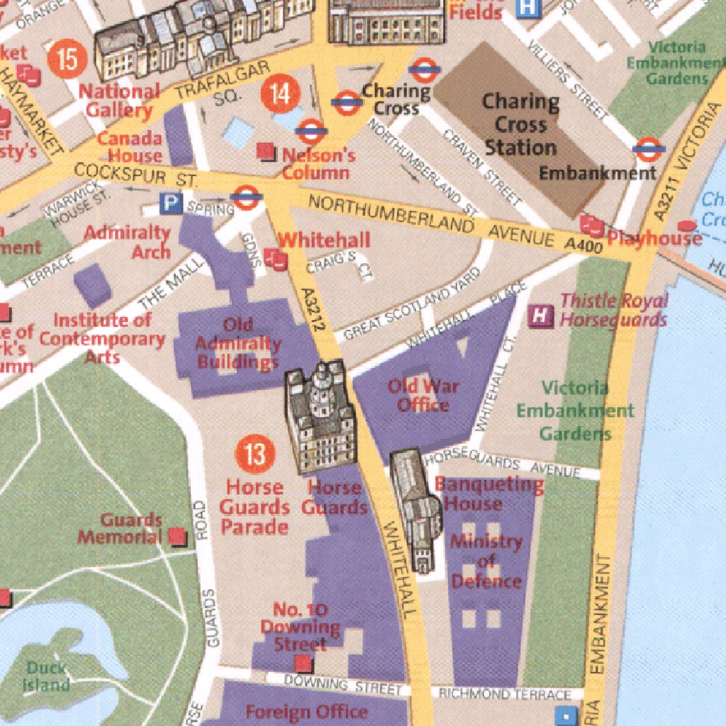 The Heart of Tourist London 2000 Map by National Geographic | Avenza Maps