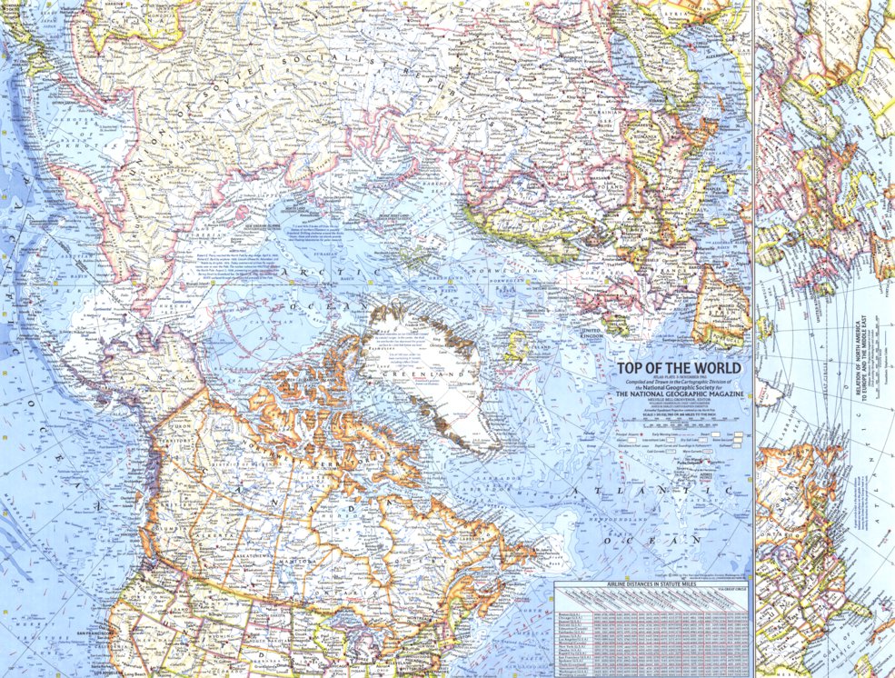 Top Of The World 1969 Map by National Geographic | Avenza Maps