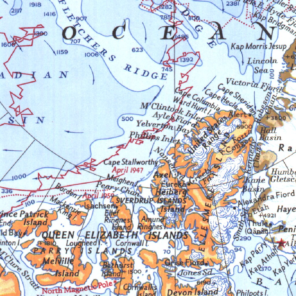 Top Of The World 1969 Map by National Geographic | Avenza Maps