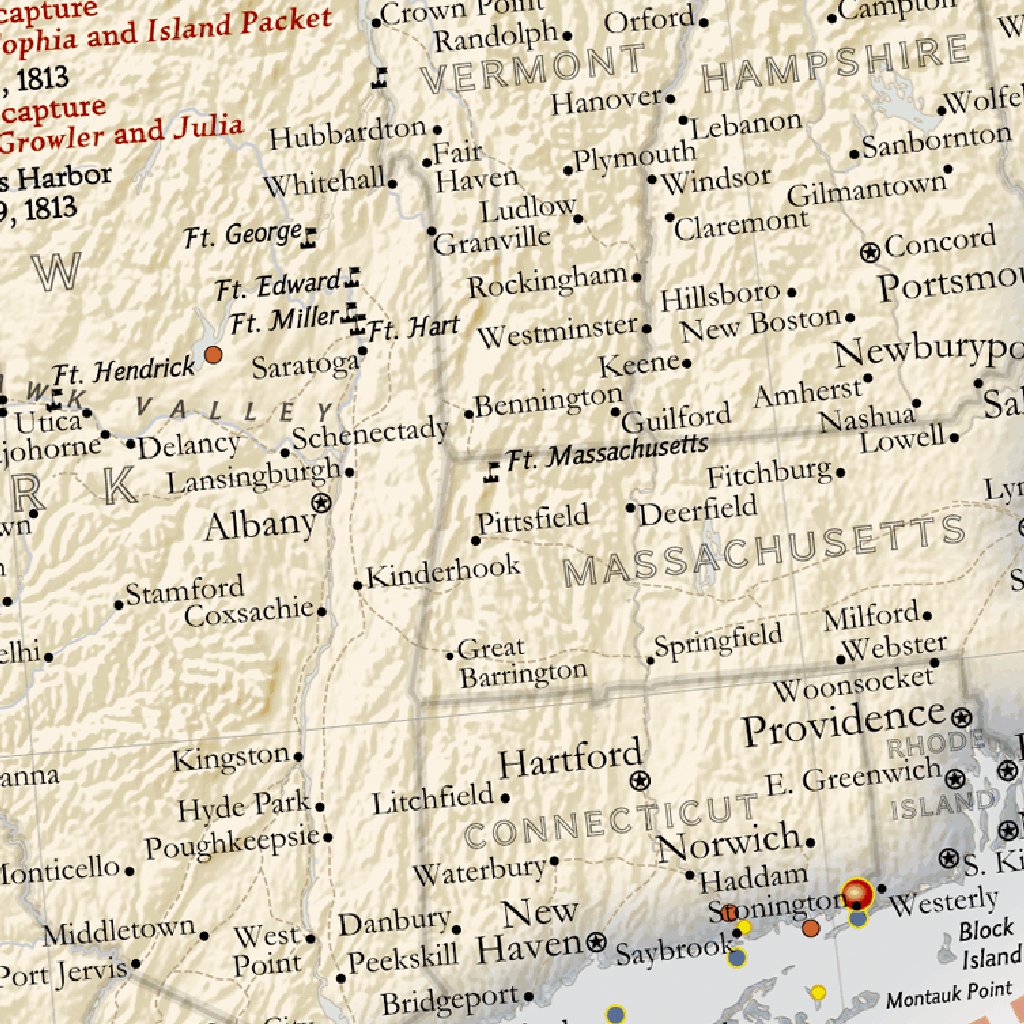 War of 1812 Map by National Geographic | Avenza Maps