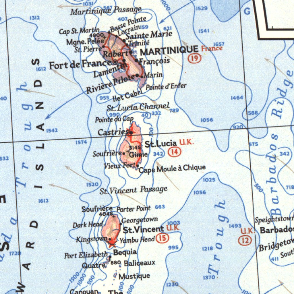 West Indies 1954 Map by National Geographic | Avenza Maps